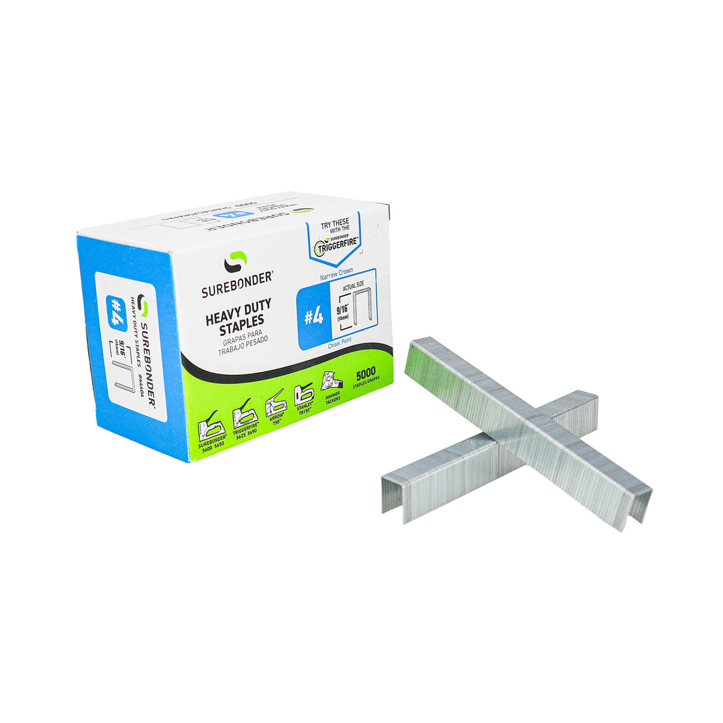 9/16" Heavy Duty Staples - .417" Narrow Crown - 5000 Count | #4 Series ...