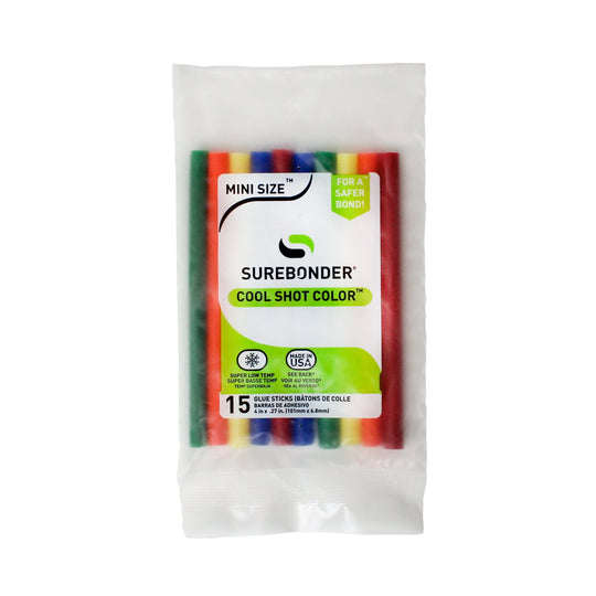 Cool Shot Color Glue Sticks, Ultra Low Temperature, Mini Size 4" - 15 ...