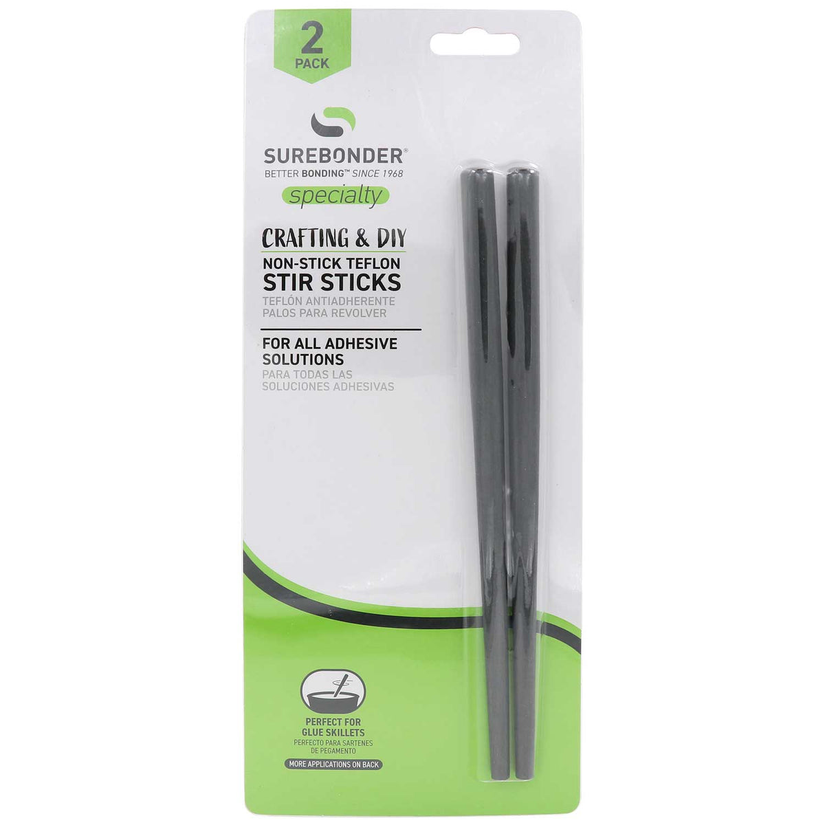 Non-Stick Black Teflon Stir Sticks - 2 Pack | Surebonder