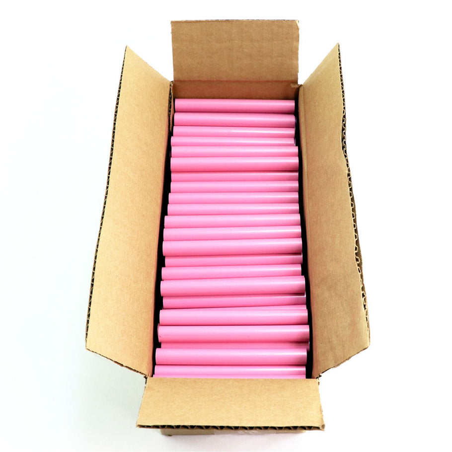 Pink Hot Glue Sticks 4" Full Size – 5 lb Box (225 Count) | Color Stik ...
