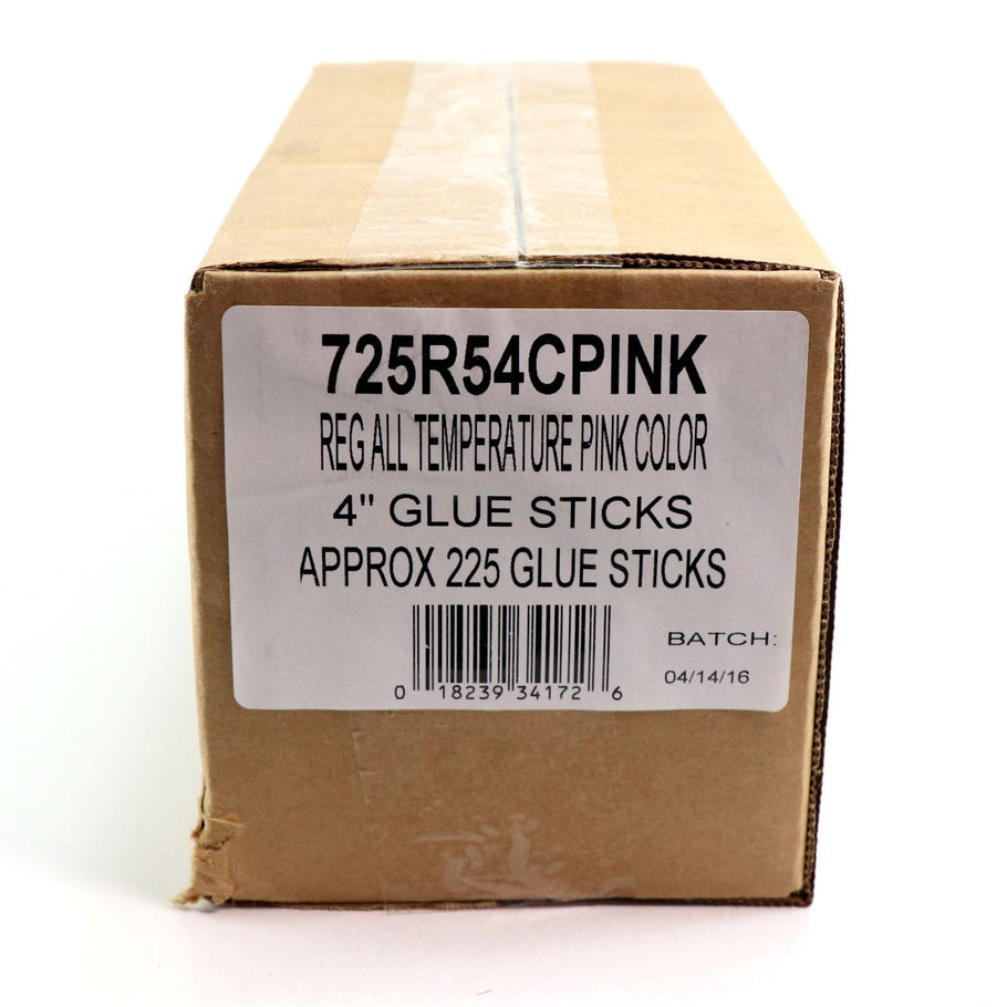 Pink Hot Glue Sticks 4" Full Size – 5 lb Box (225 Count) | Color Stik ...