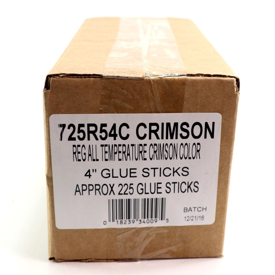 Crimson Hot Glue Sticks 4" Full Size – 5 lb Box, 225pk | Color Stik ...