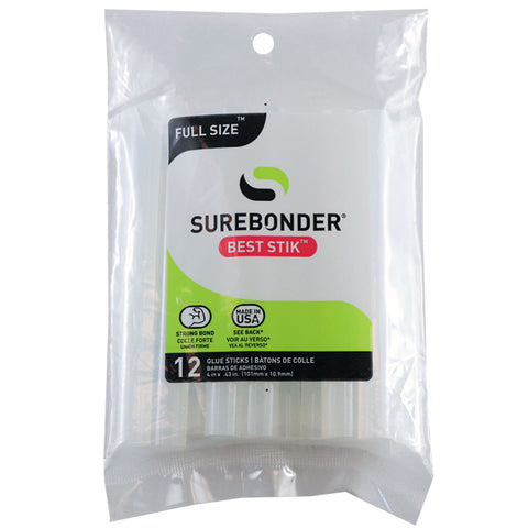 Surebonder 4" Full Size Best Stik Glue Sticks, 12 Pack